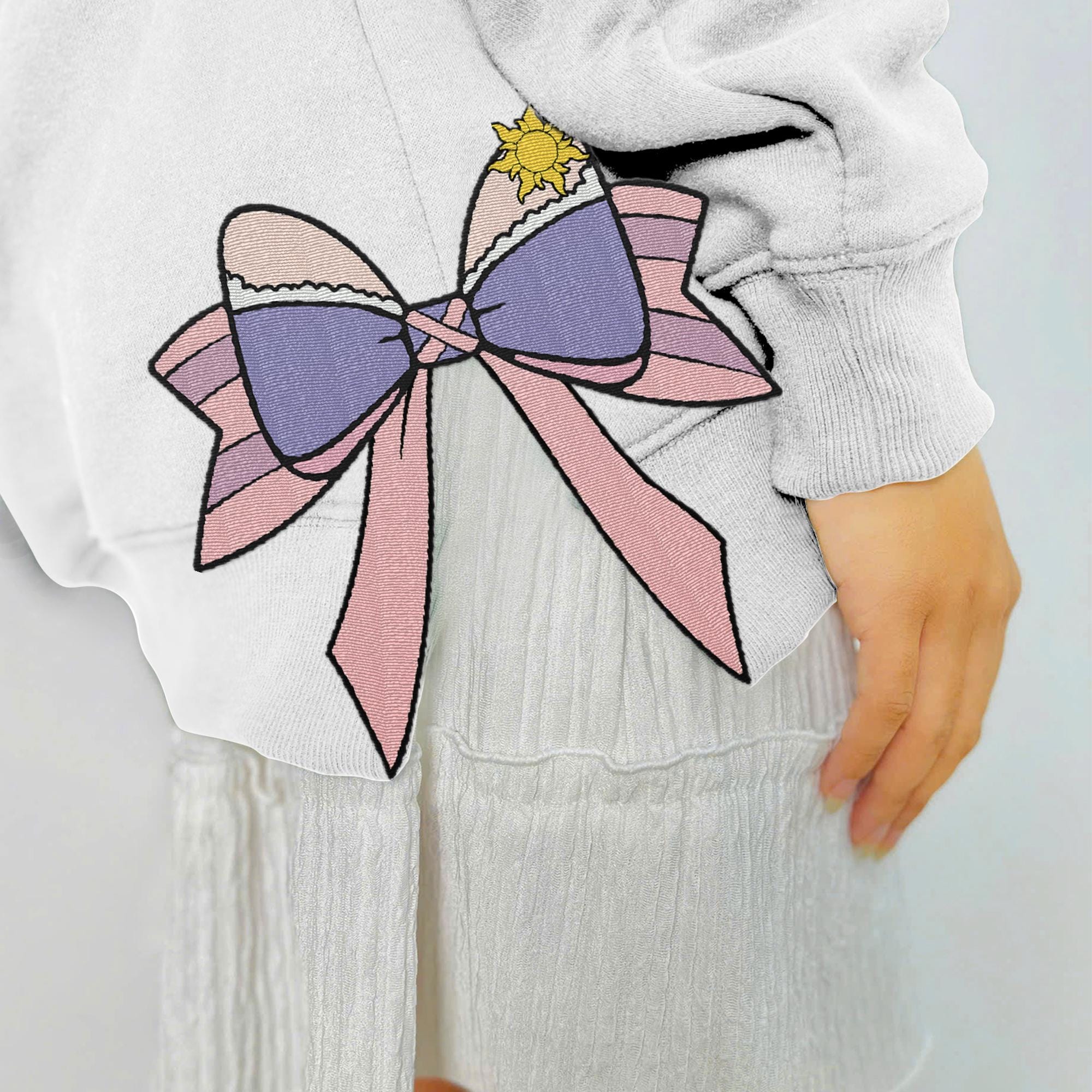Pink Princess Coquette Side Bow Sweatshirt, Retro Trendy Coquete Lover ...