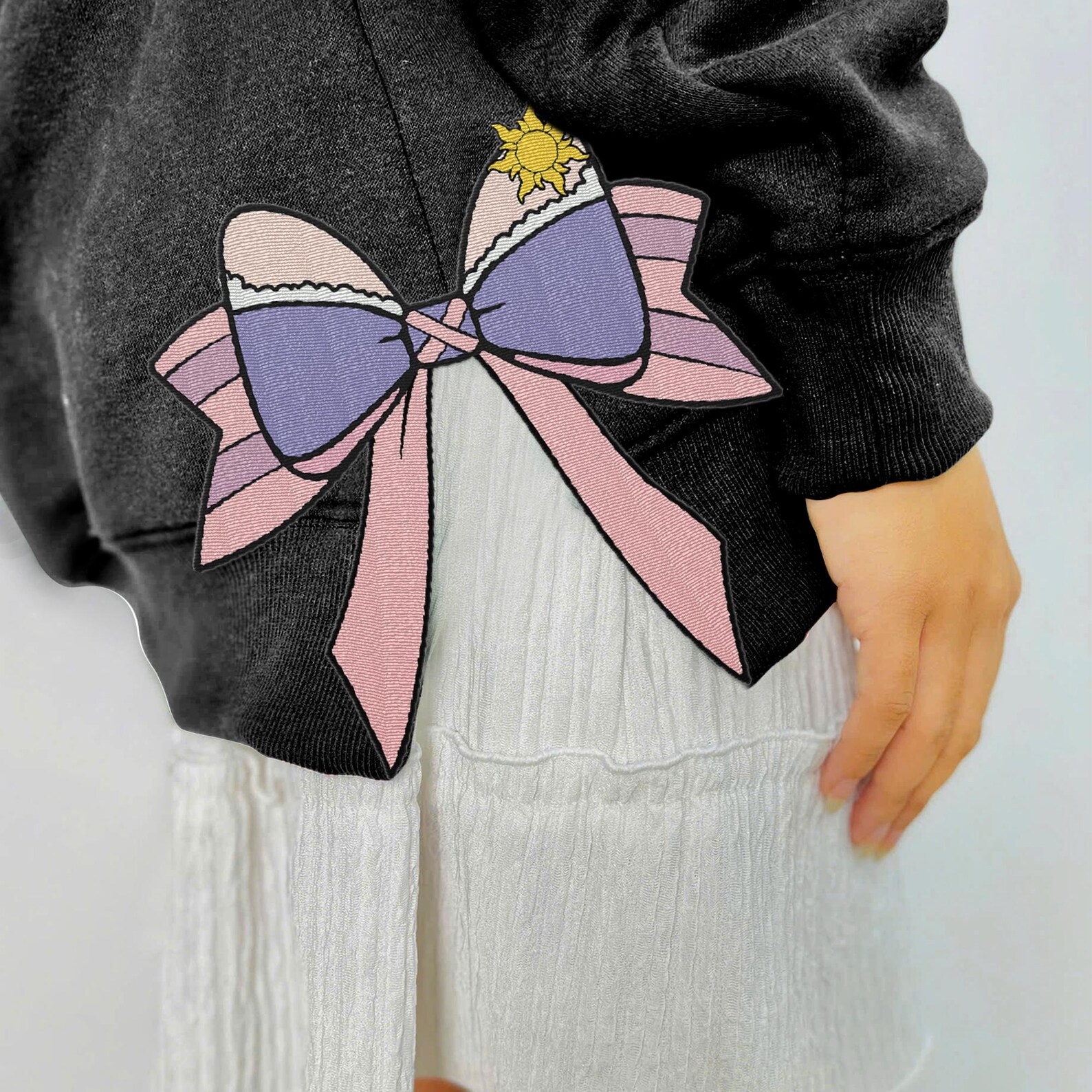 Pink Princess Coquette Side Bow Sweatshirt, Retro Trendy Coquete Lover ...