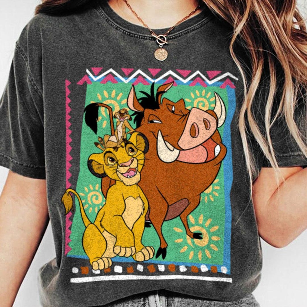 Hakuna Matata Team Simba Timon Pumbaa Retro Shirt, Disneyworld Trending Unisex Tee, Disneyland ...