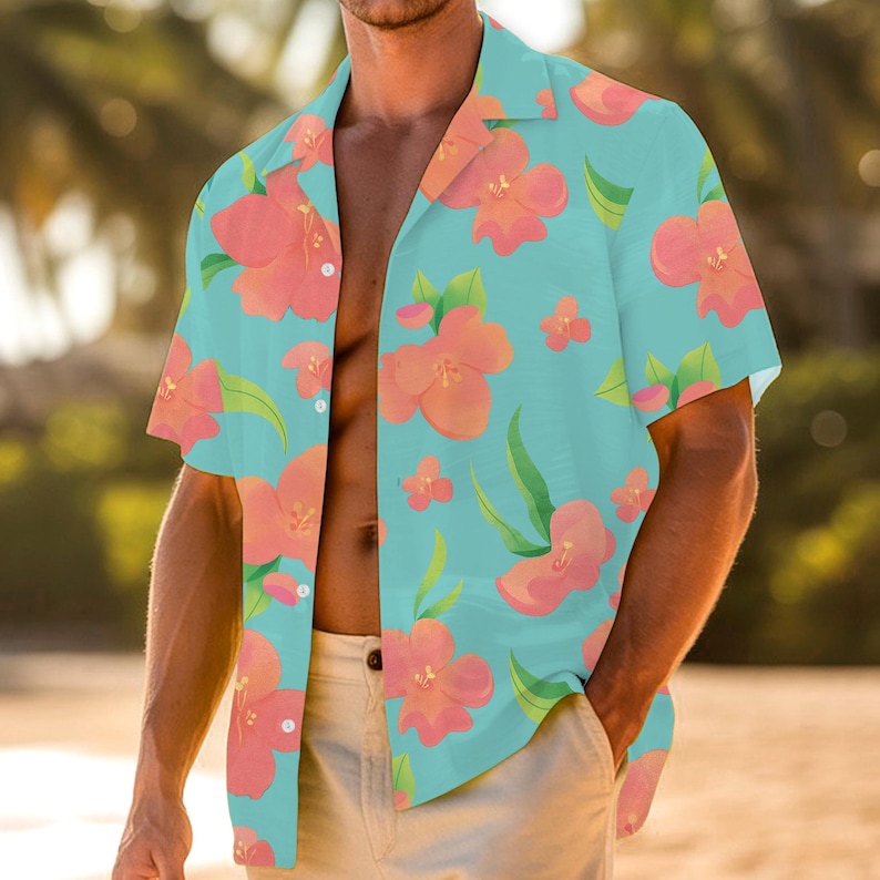 Flower Tropical Soda Pop Saja Hawaiian Shirt, Little Boy Saja Costume ...