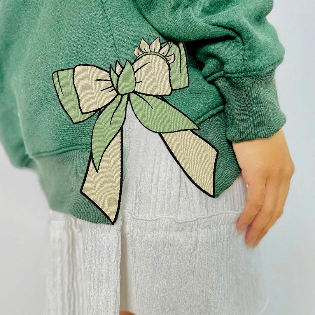 Frog Princess Coquette Side Bow Sweatshirt, Retro Trendy Coquete Lover ...