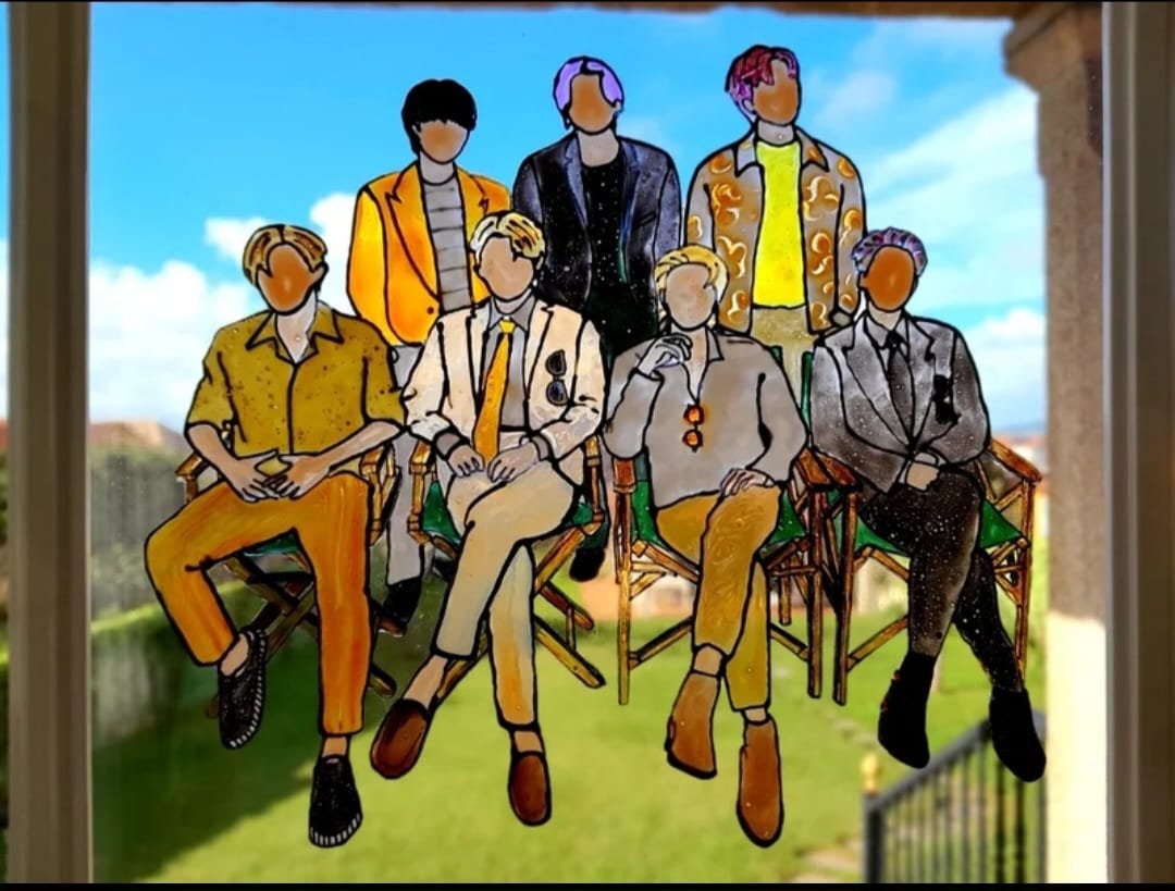 BTS Window Cling, BTS Butter Album Window Sticker, Army, Bts Portrait ...