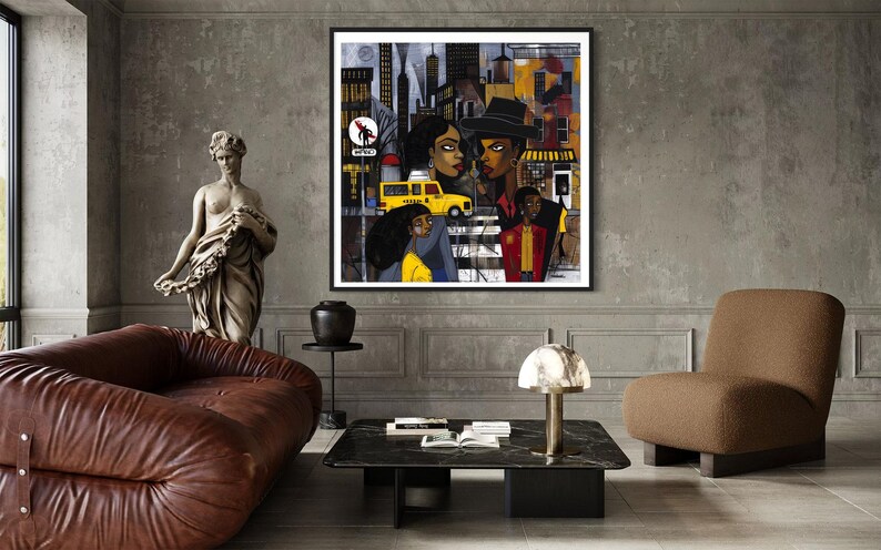 Harlem Yellow Cab Graffiti Art Print: NYC Urban Landscape - Style 02 - Etsy