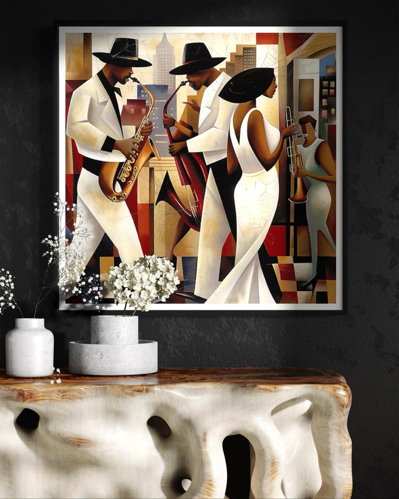 Harlem Renaissance Jazz Musicians Wall Art Print Afrocentric Print ...