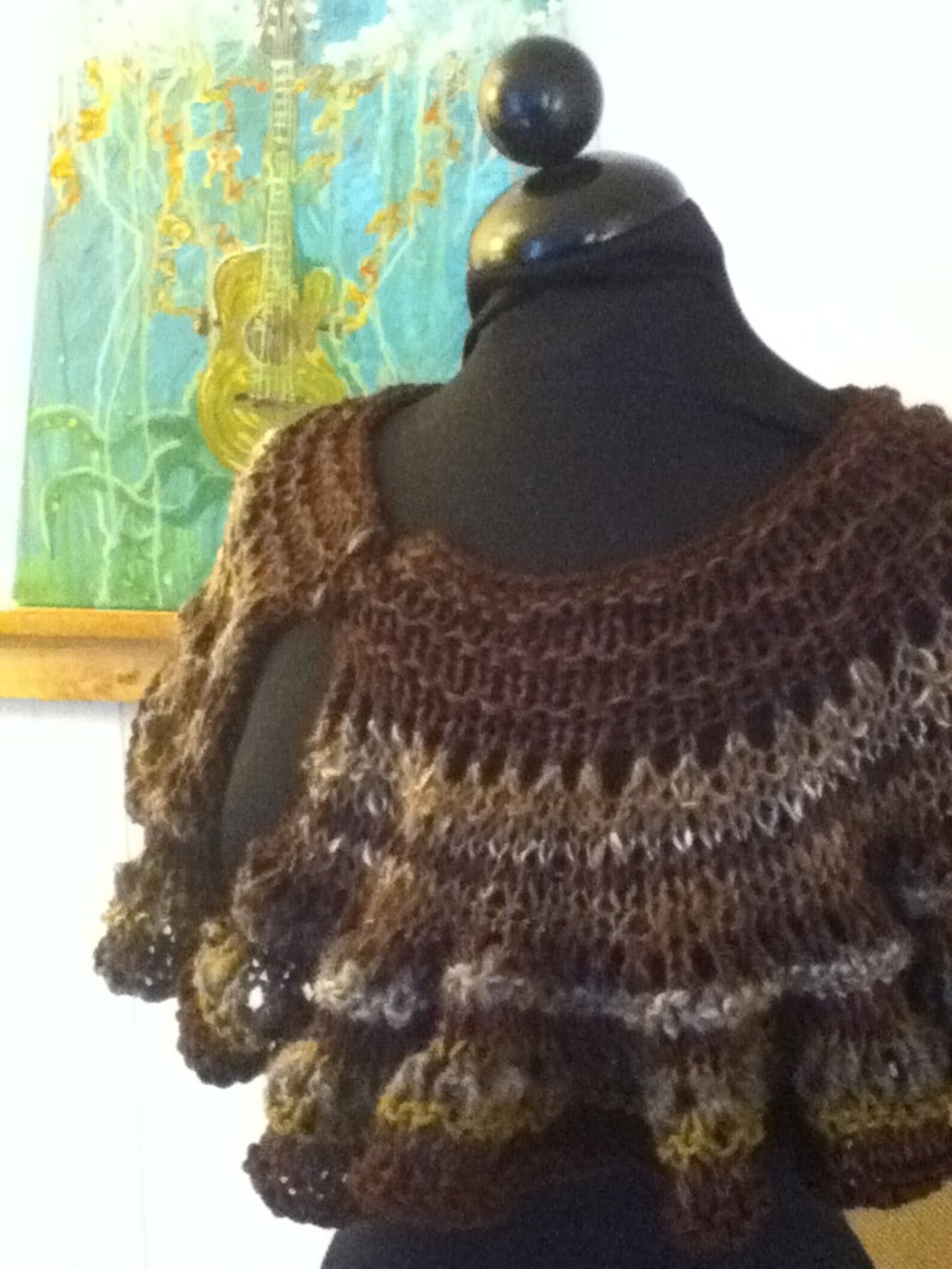 The Diva Capelet - PDF Knitting Pattern for Handspun Yarn - US 10/11 (8 ...