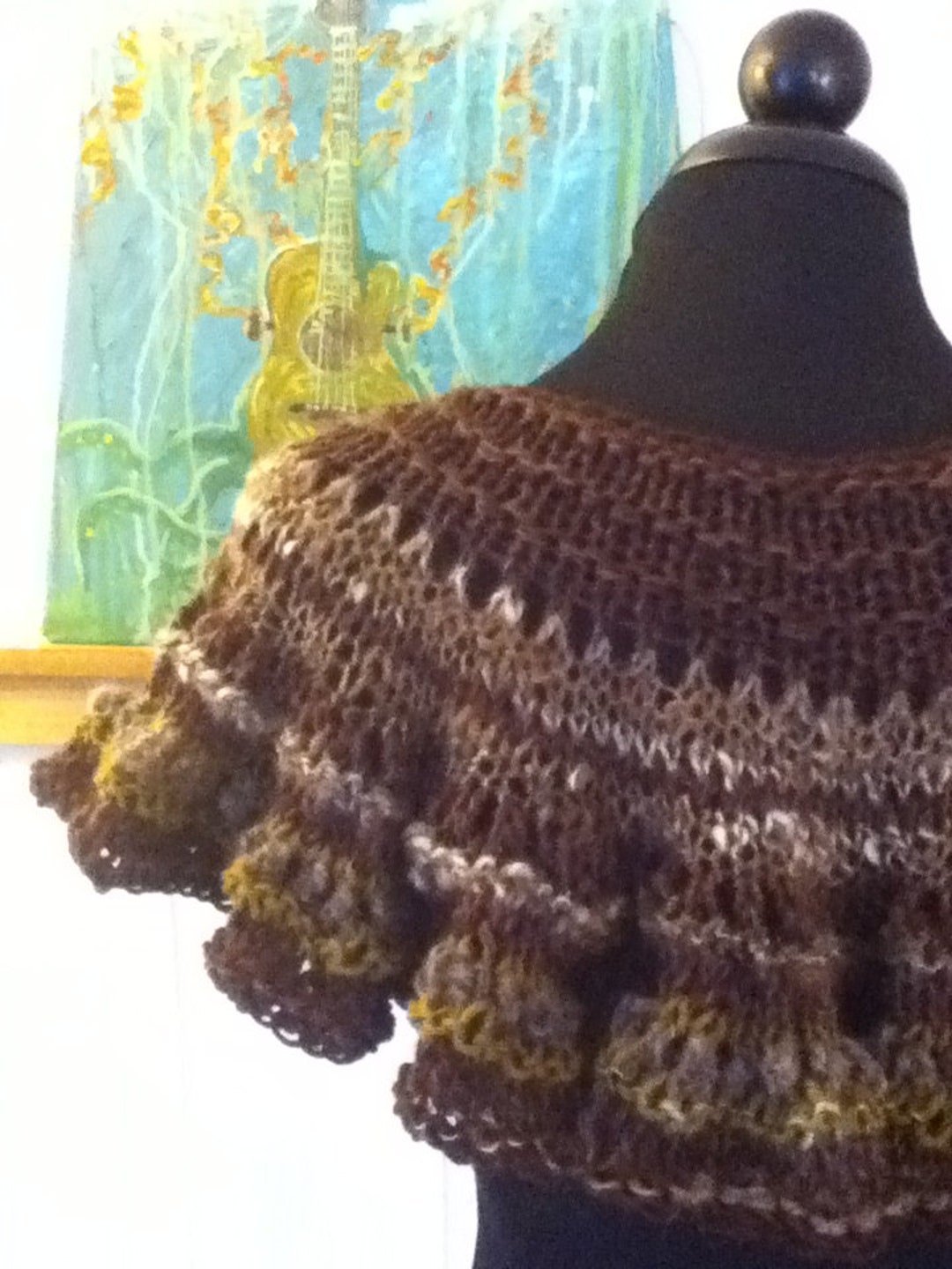 The Diva Capelet - PDF Knitting Pattern for Handspun Yarn - US 10/11 (8 ...