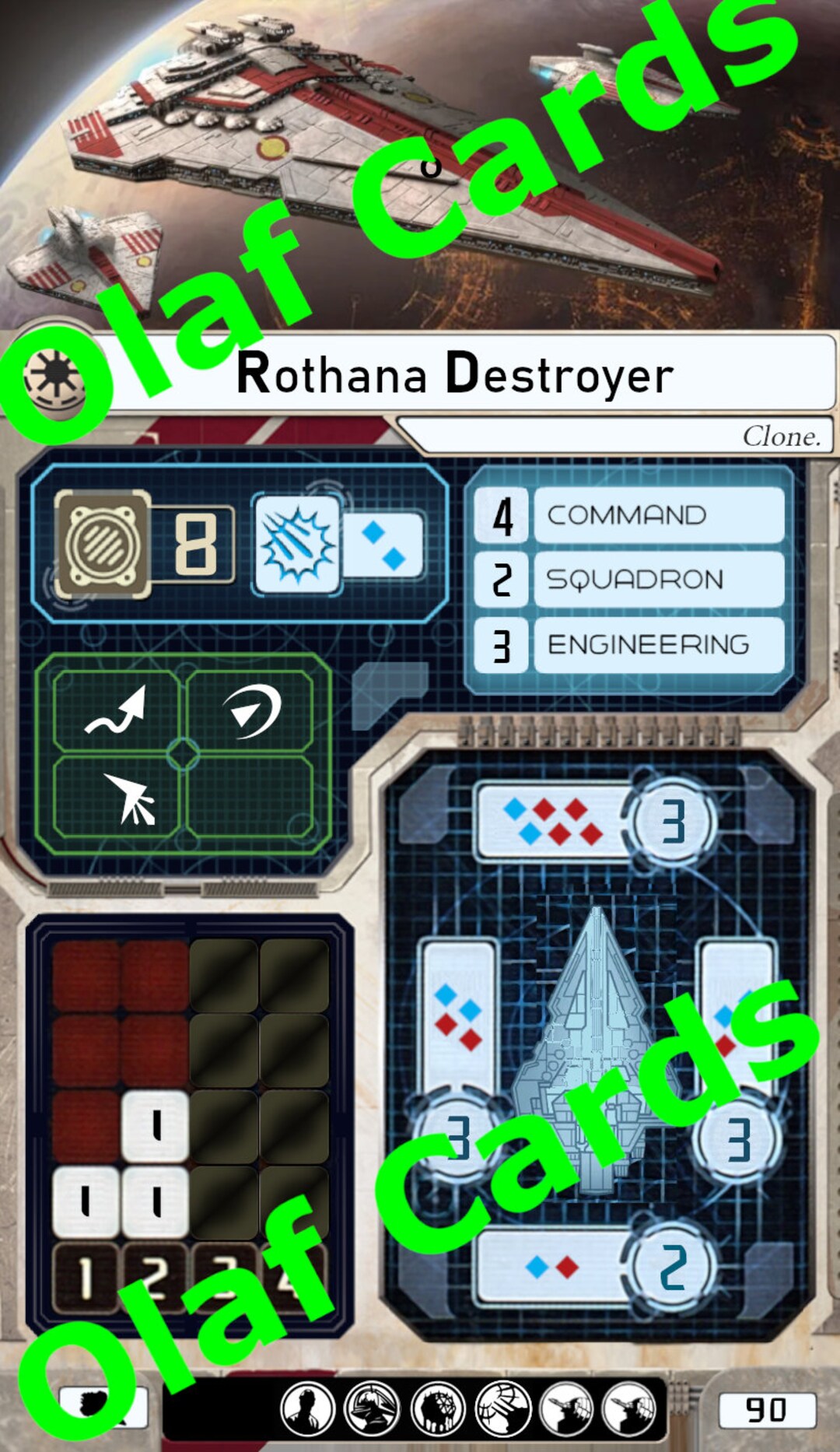 Star Wars Armada Rothana Destroyer - Etsy