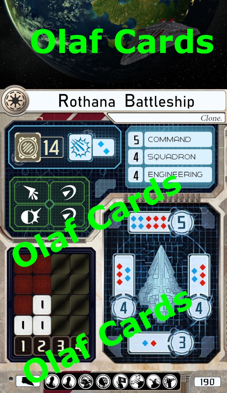 Star Wars Armada Rothana Battleship - Etsy