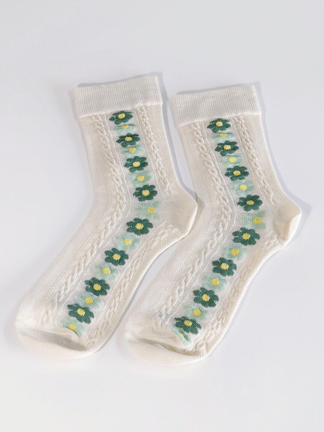 Cottagecore Socks Retro Flower Socks Boho Socks Vintage Floral Socks ...