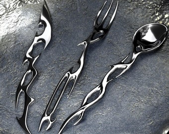 Gothic Cutlery Gothic Gifts Upscale Tableware Gothic Flatware Gothic ...