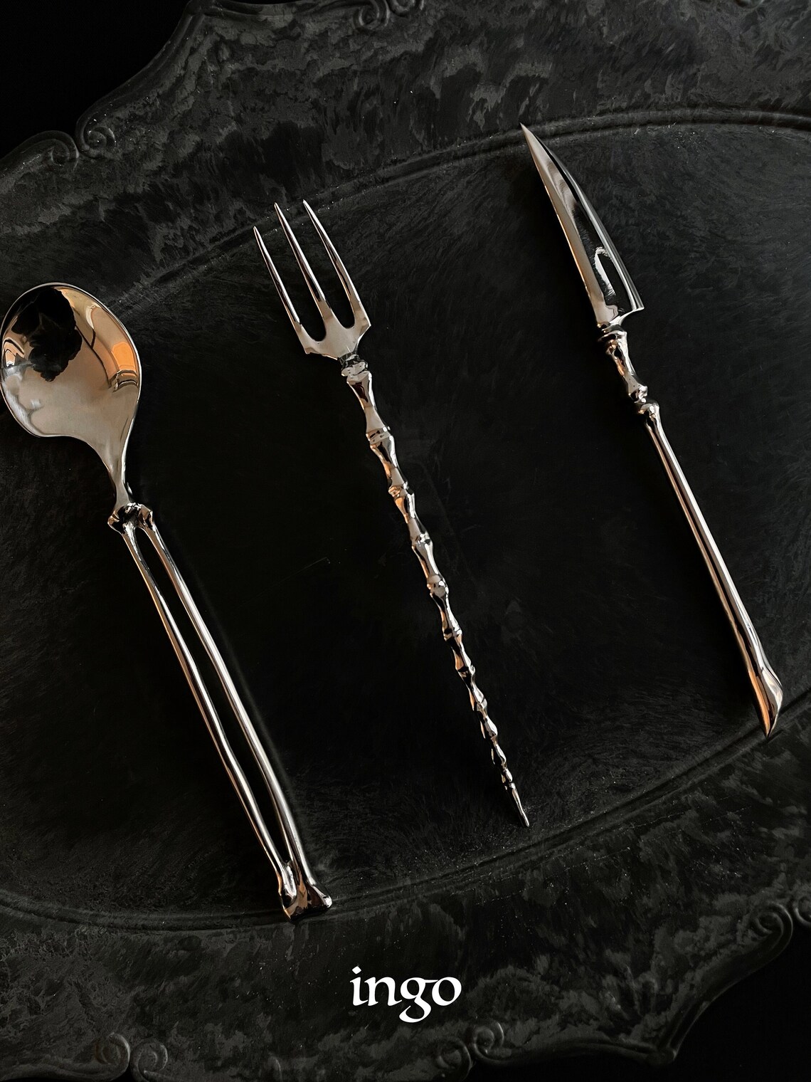 Gothic Cutlery Gothic Gifts Upscale Tableware Gothic Flatware Gothic ...