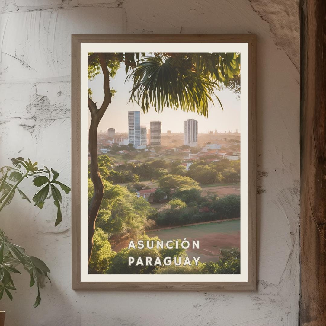 Asunción Paraguay Poster, City Skyline Wall Art, South American Capital ...