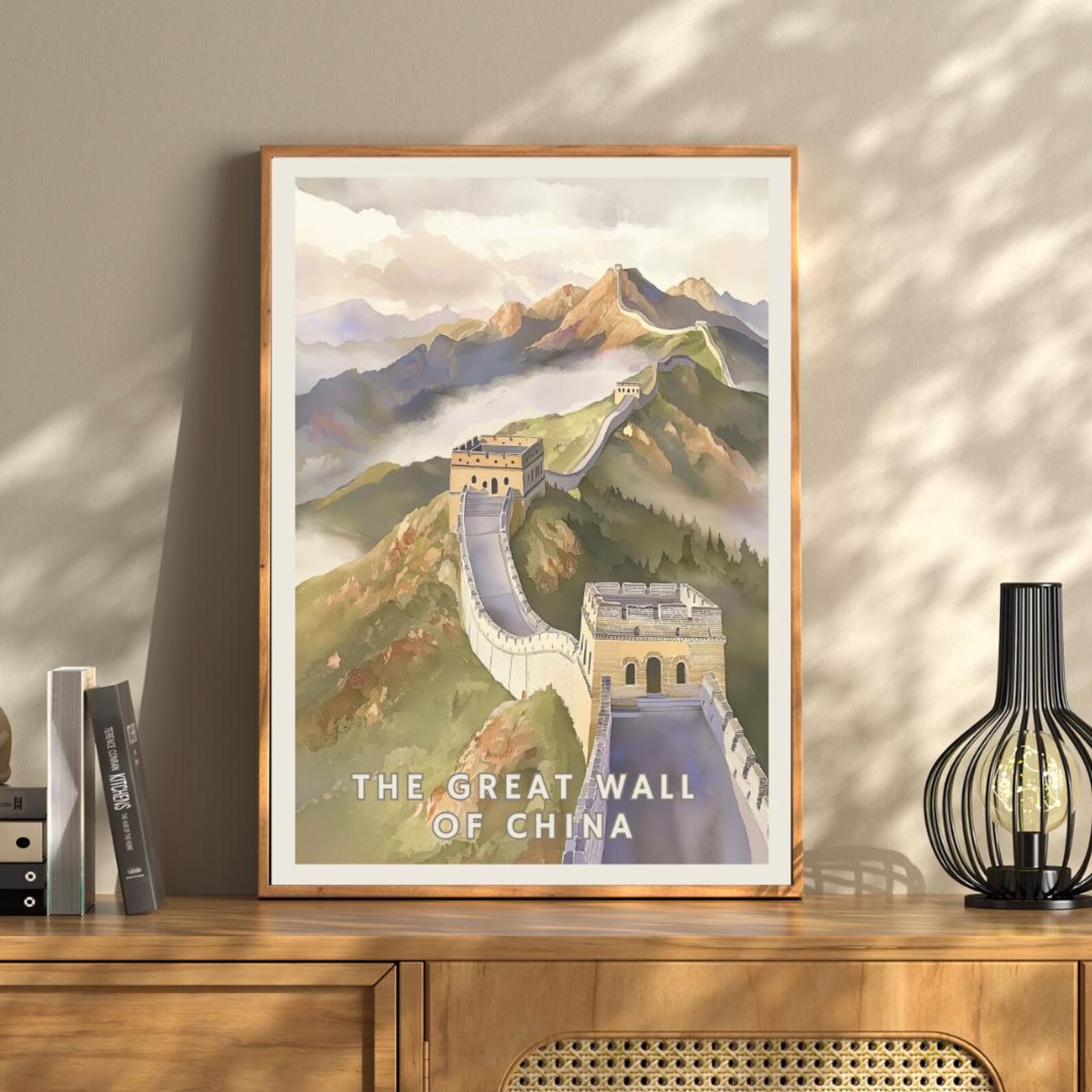 Great Wall of China Poster, Chinese Landscape Wall Art, Ancient China ...