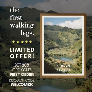Furnas São Miguel Island Azores Poster, Portuguese Nature Home Decor ...