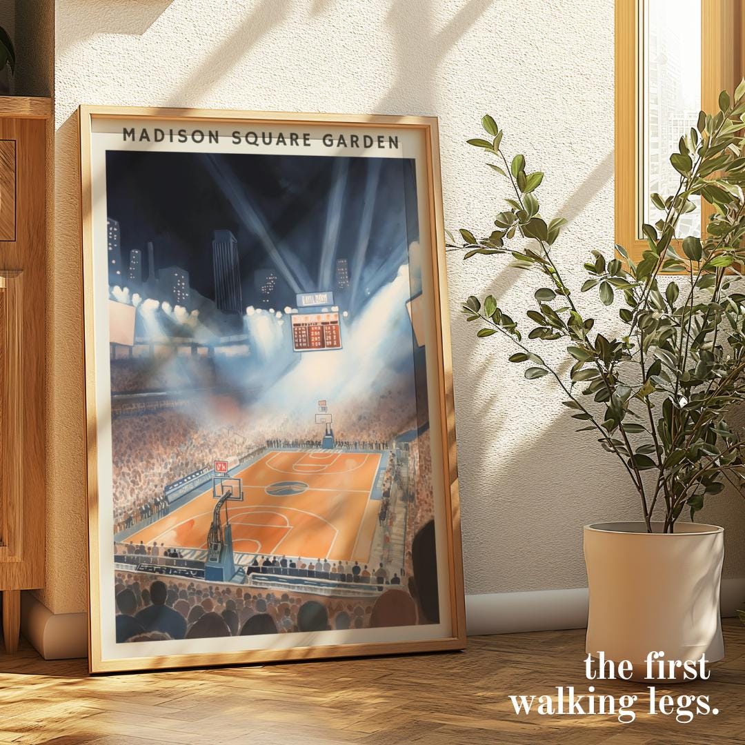 Madison Square Garden Poster, NYC Basketball Arena Wall Art, New York ...
