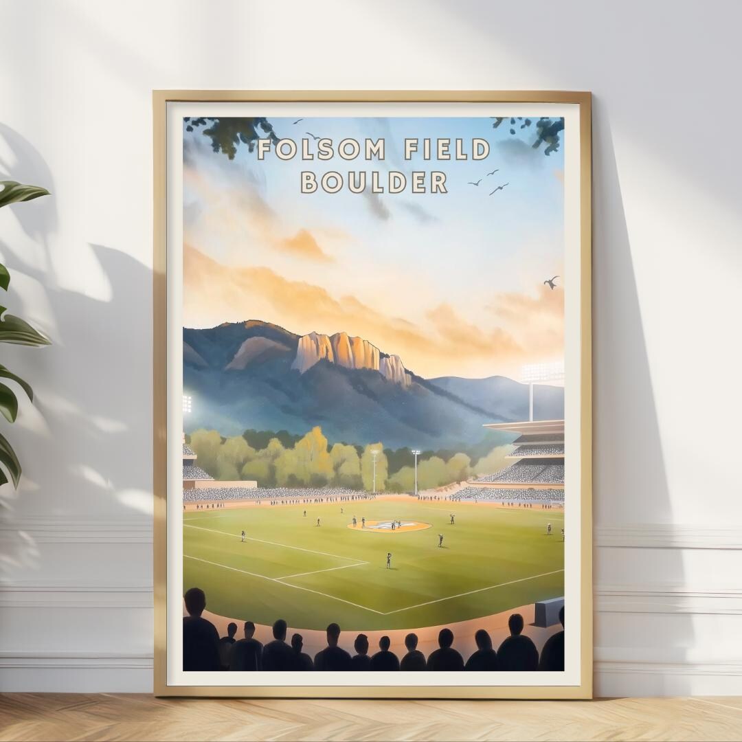 Folsom Field Boulder Poster, College Football Stadium Wall Art ...