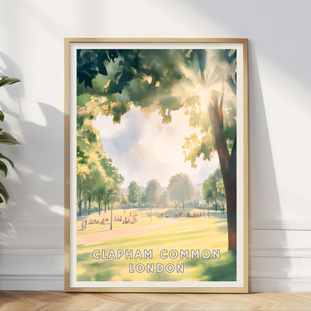 Clapham Common London Art Print: Sunny Green Park Poster - Etsy