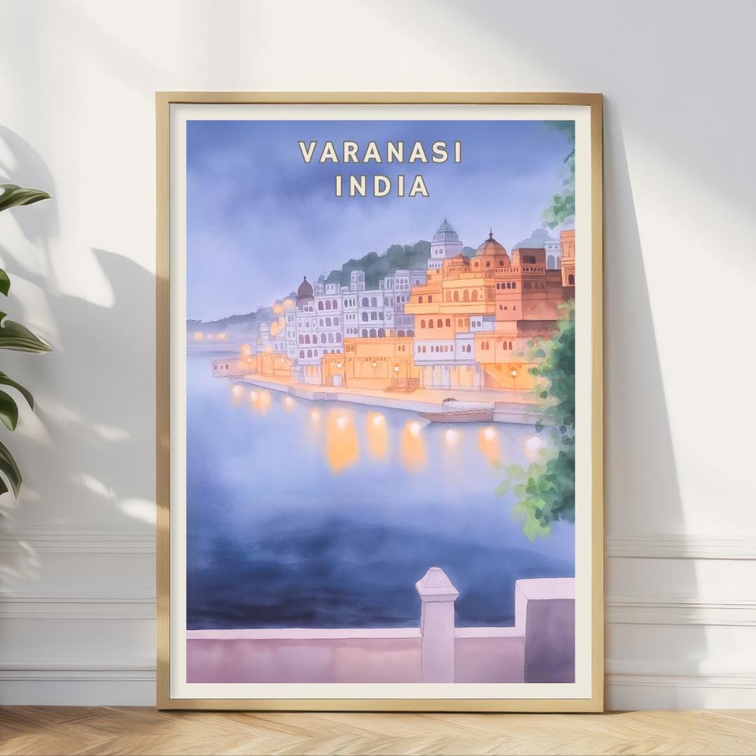Varanasi India Poster, Ganges River Wall Art, Spiritual Travel Print ...