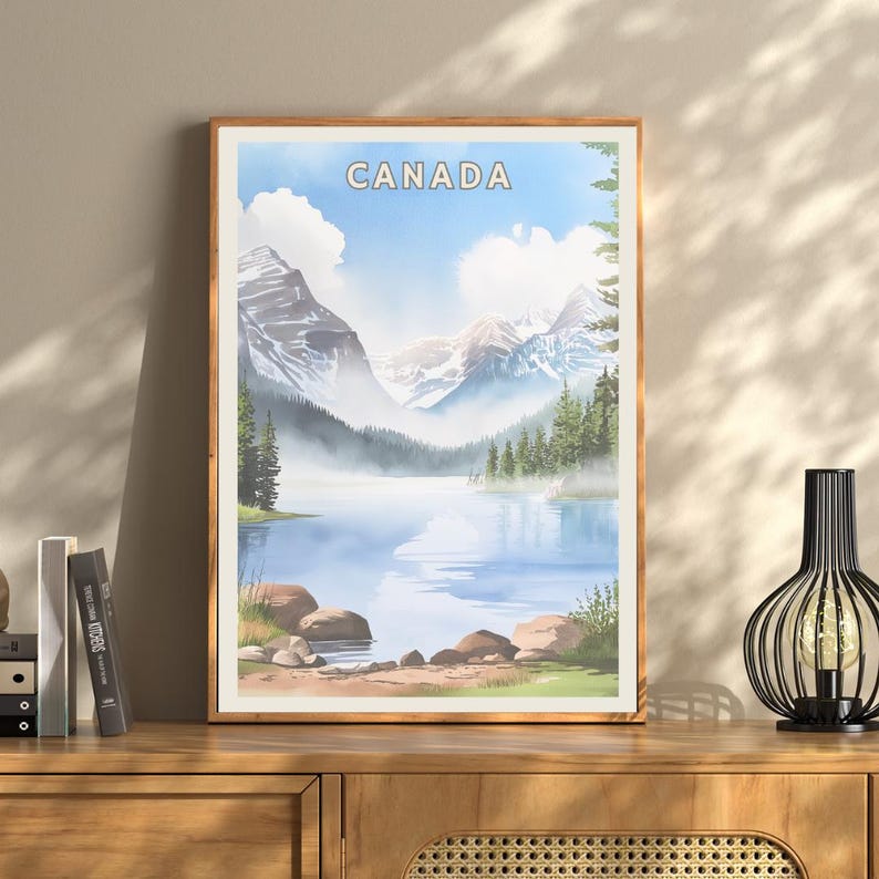 Rocky Mountains Print: Alpine Lake, Canadian Wilderness Art - Etsy