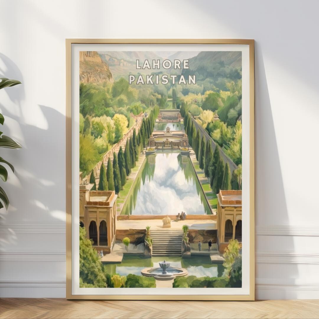 Lahore Pakistan Poster: Shalimar Garden Art Print - Etsy