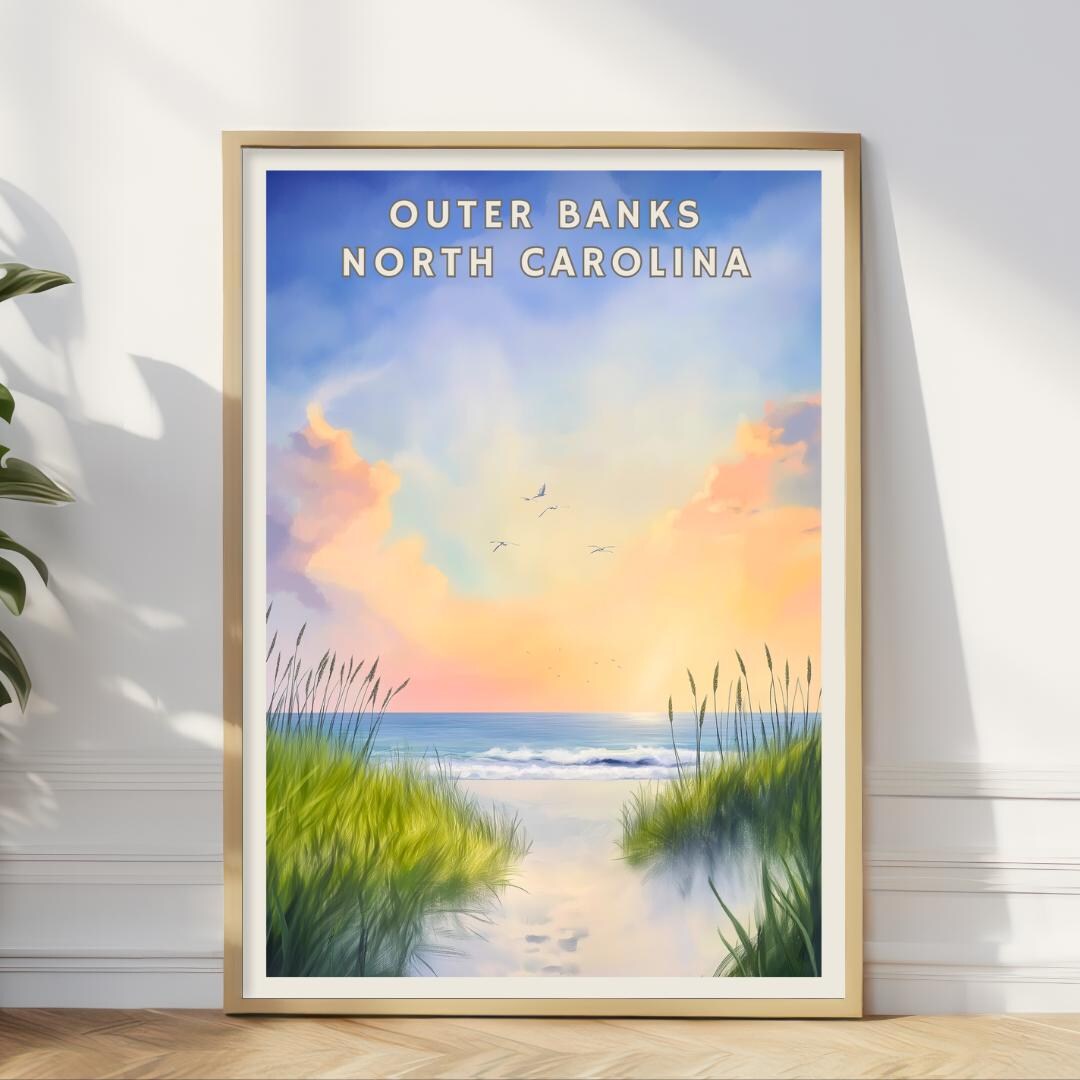 Outer Banks Sunset Print: North Carolina Coastal Wall Art - Etsy
