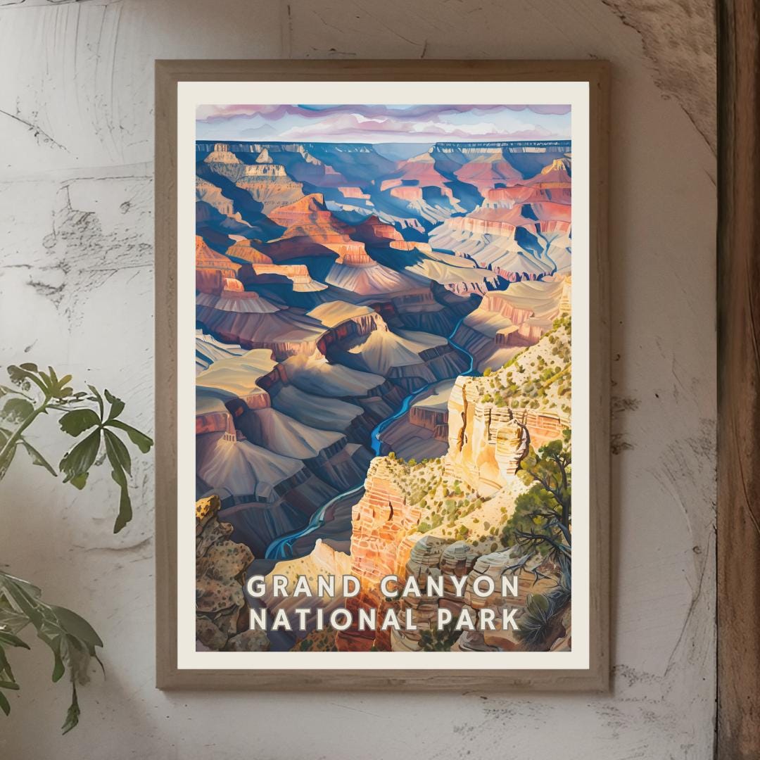 Grand Canyon National Park Poster, Arizona Landscape Art, Southwest USA ...