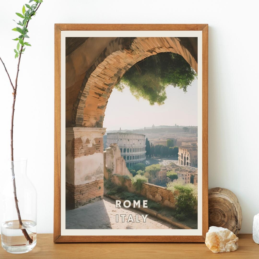 Rome Italy Colosseum Poster, Historic Europe Roman Capital City Wall ...