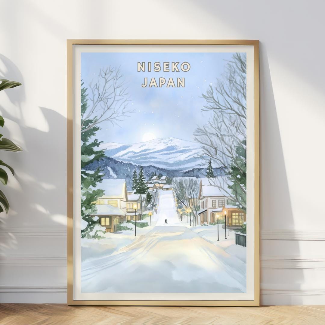 Niseko Japan Poster: Winter Ski Resort Art Print - Etsy