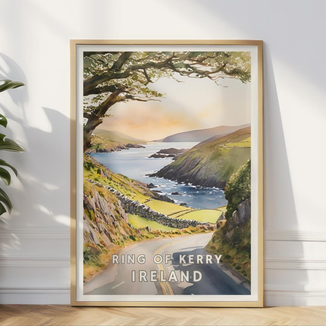 Ring of Kerry, Ireland Poster, County Kerry, Irish Coastline Wall Art ...