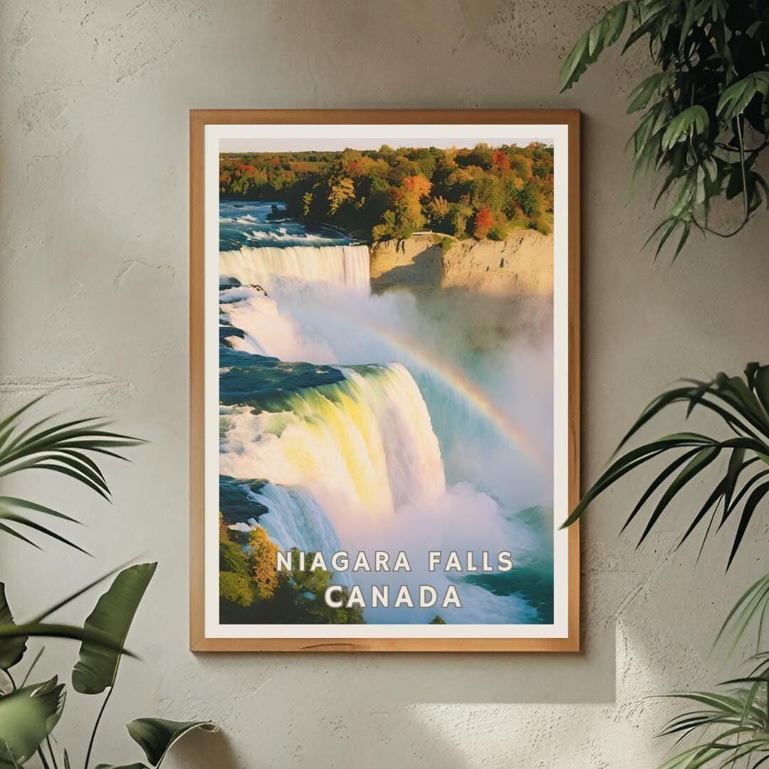 Niagara Falls Canada Waterfall Poster, Travel Art Print, New York Wall ...