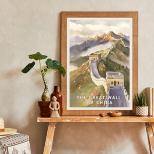 Great Wall of China Poster, Chinese Landscape Wall Art, Ancient China ...