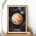 Venus Planet Space Poster, Astronomy, Art Print, Travel, Wall Decor ...