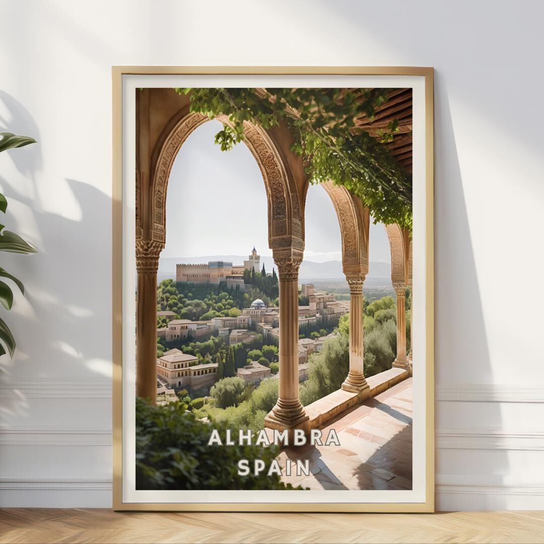 Granada Alhambra Spain Print, Andalusia Art Decor, Historic Alhambra ...