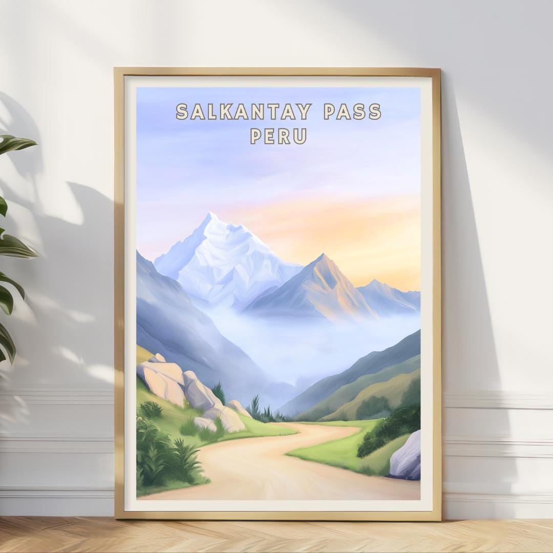 Salkantay Pass Peru Poster: Andean Mountain Art Print - Etsy