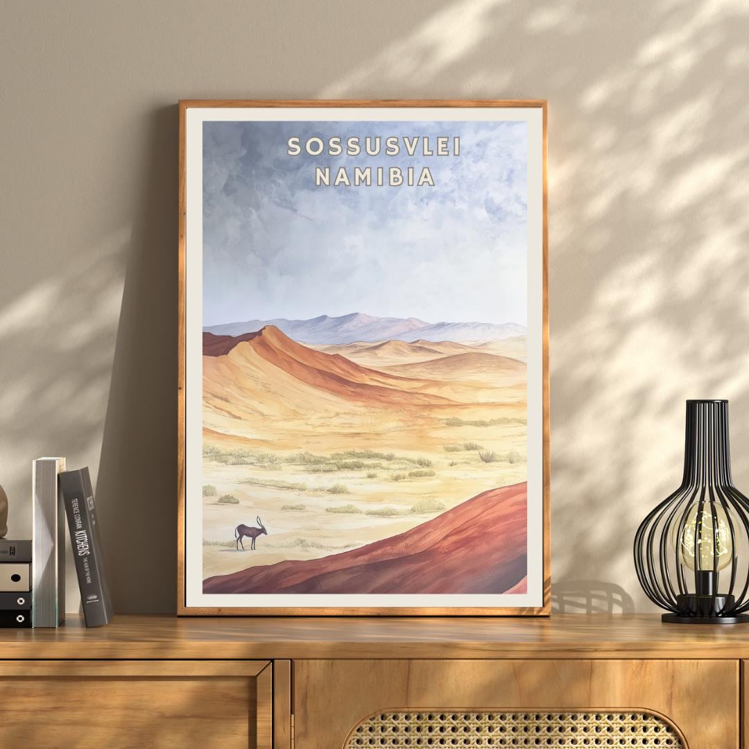 Sossusvlei Namibia Poster, Namib Desert Wall Art, African Landscape ...