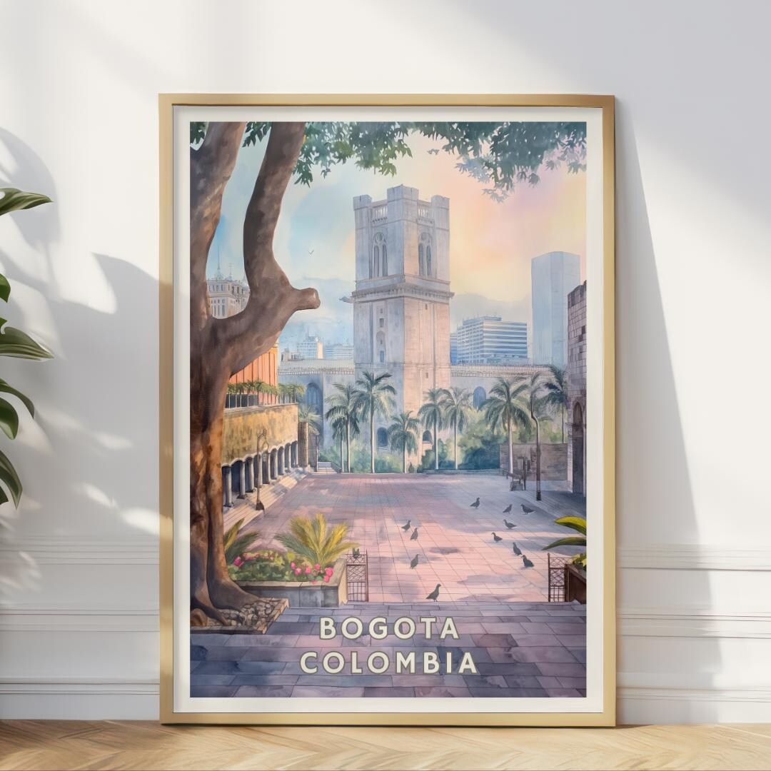 Bogotá Colombia Poster: Colonial Cityscape Travel Print - Etsy UK