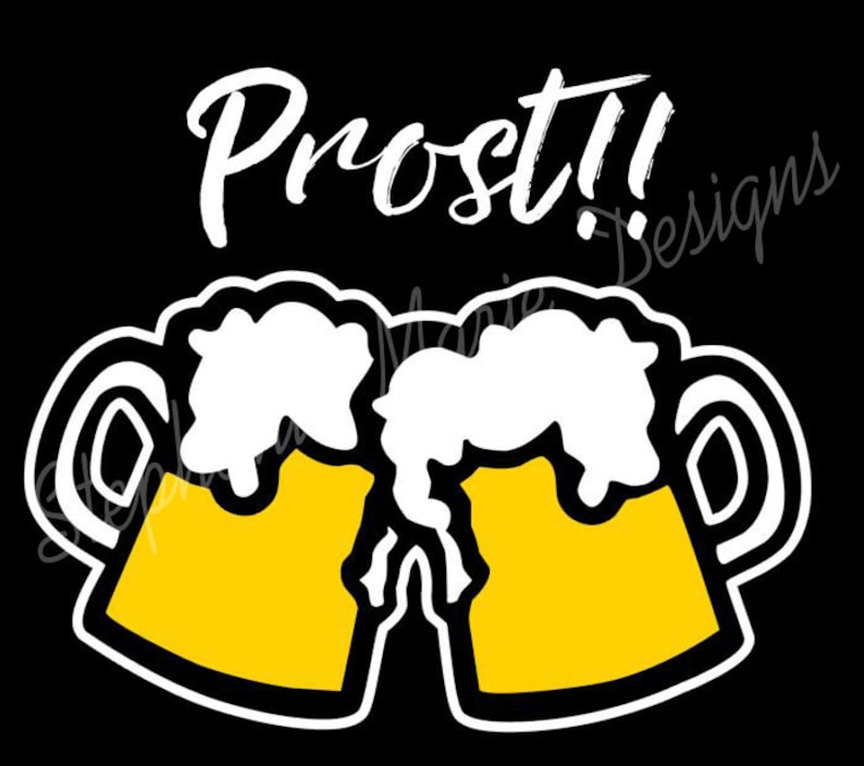 Prost/Cheers Beer Mugs-SVG Cut File-Use with Silhouette Studio | Etsy