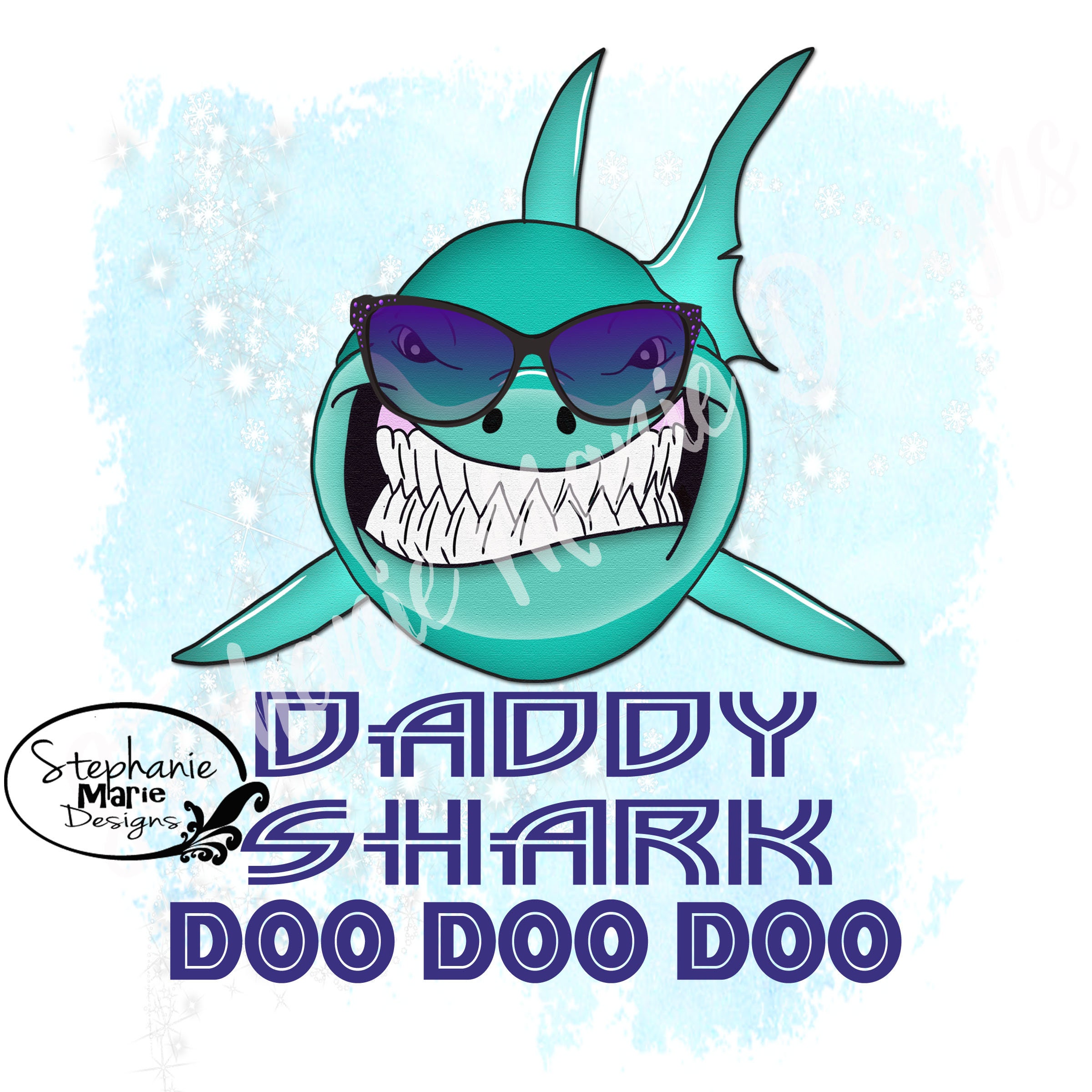 Daddy Shark Doo Doo Doo Shark Design-sublimation - Etsy UK