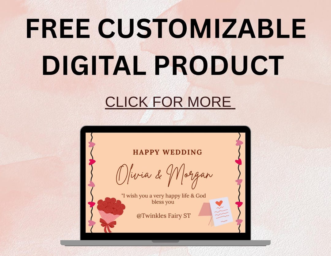 Personalized Wedding Greeting - Instant Printable Gift Note - Etsy