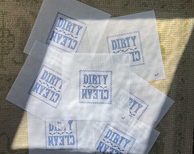 Dirty / Clean Sign Needlepoint Canvas - Etsy