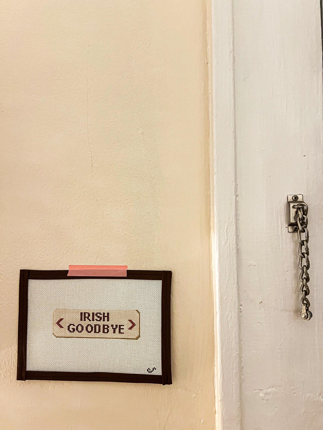 Irish Goodbye Exit Sign Needlepoint Canvas - Etsy