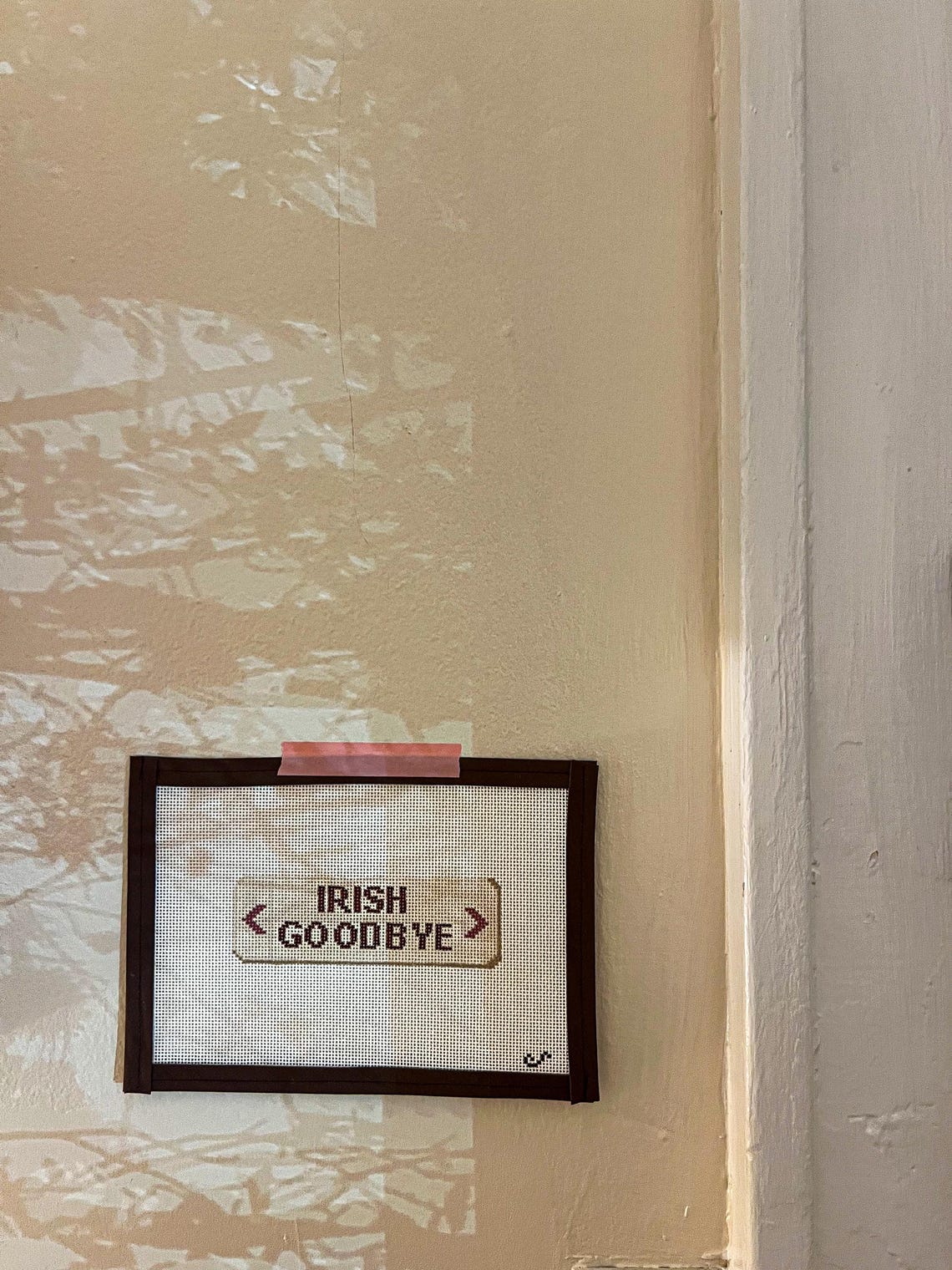 Irish Goodbye Exit Sign Needlepoint Canvas - Etsy