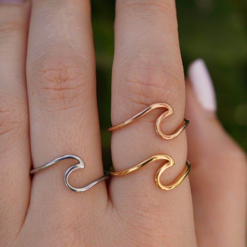 Adjustable Gold Ring Wave - Etsy
