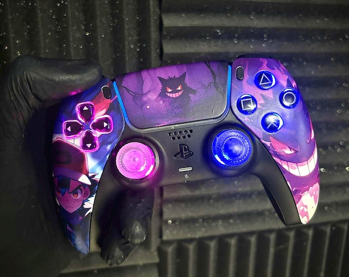 Anime Manga Gengar Custom Playstation 5 PS5 Dualsense Controller / LED ...