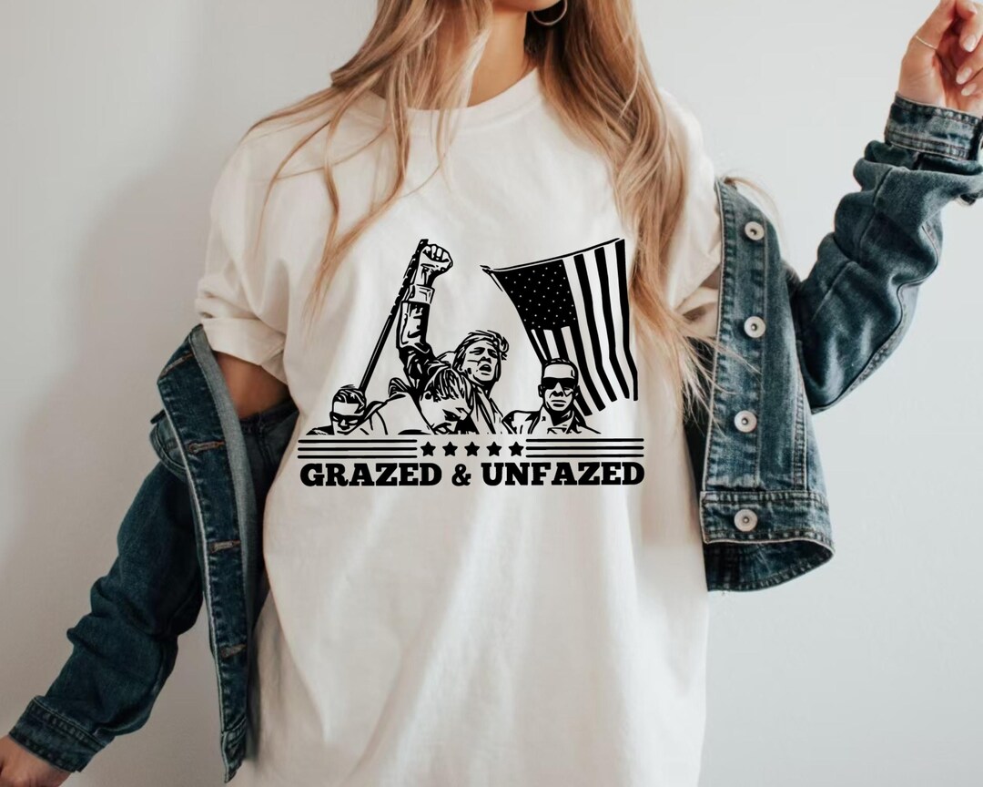 Comfort Colors®graze and Unfazed T-shirt, Patriotic Design, American ...