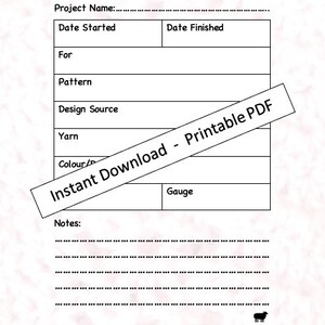 Crochet Log Instant Download Printable - Etsy