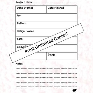 Crochet Log Instant Download Printable - Etsy