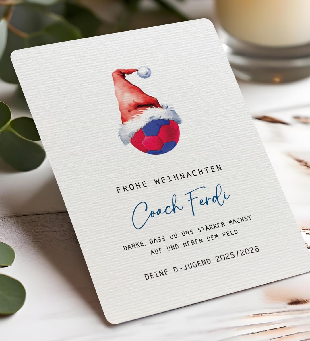 Personalized Christmas Card | Card for Coaches | Trainers | Handball ...