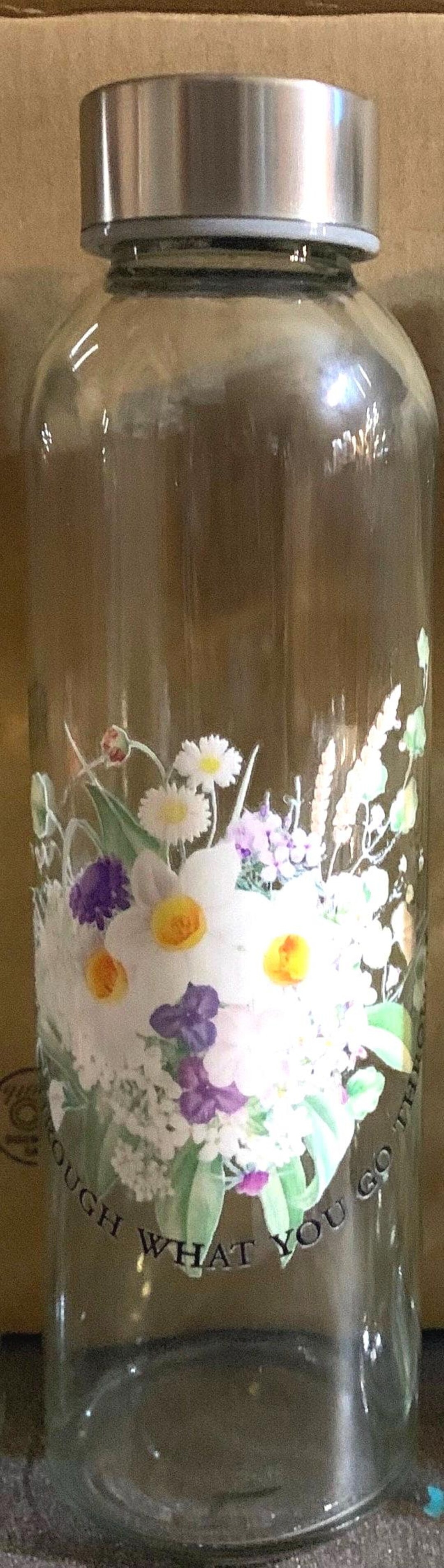 Flower Wrapped Glass Bottle Gift - Etsy