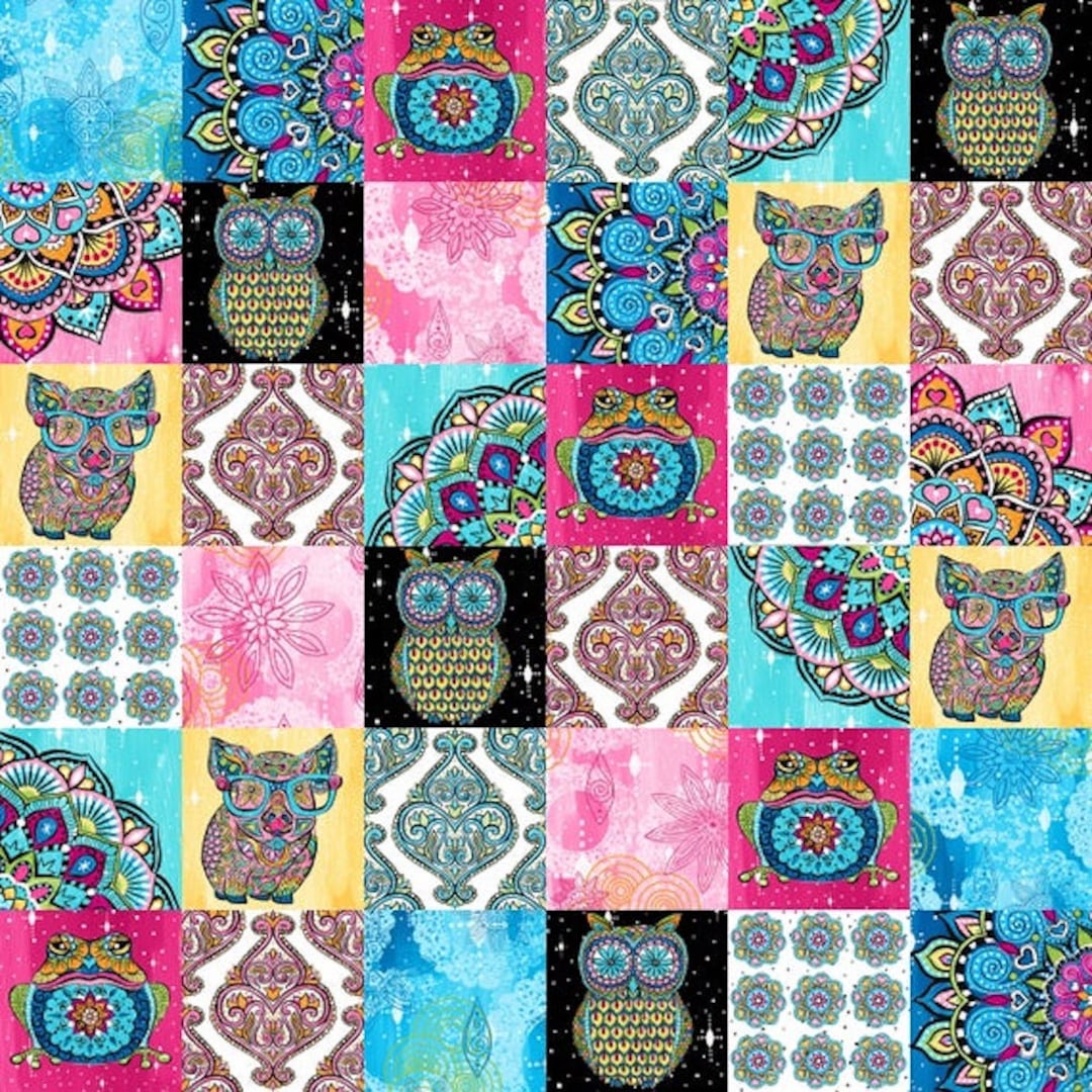 Blank Quilting 9649-22 Mandala Tango Patch Pink Cotton Fabric by the ...